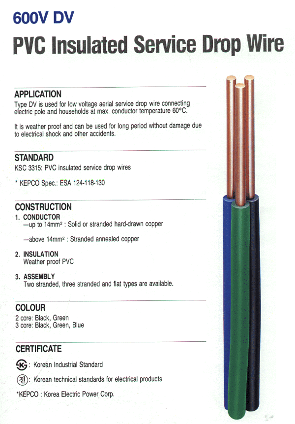 상용되는 전선 및 케이블의 종류별 외형도 및 특성 (LG전선 기준) : 네이버 블로그